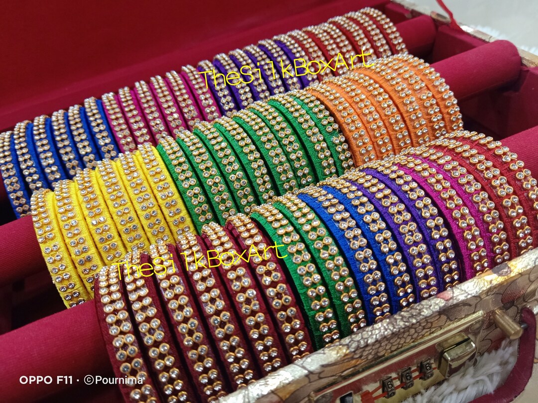 Silk Thread Bangles | Pooja Return Gifts | Varalakshmi Vratam ...