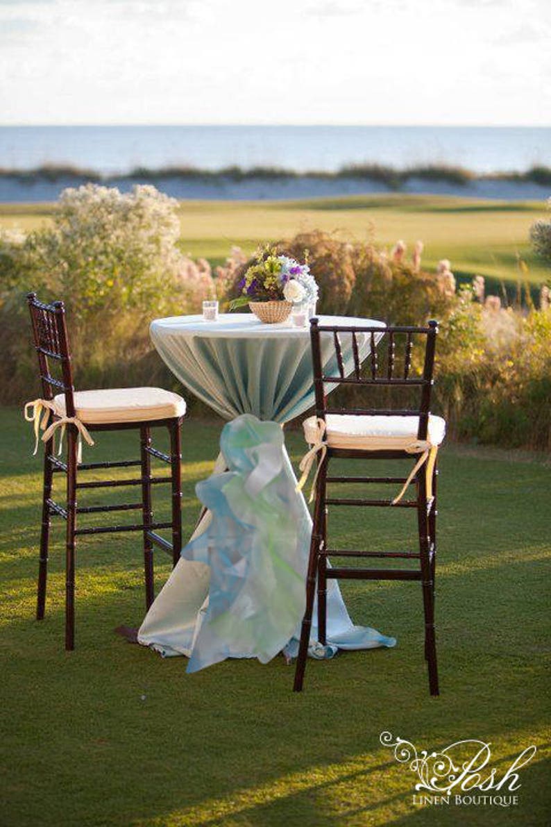 Wedding Highboy Table Sash: Satin & Organza Ruffles, Light Pink Decor ...