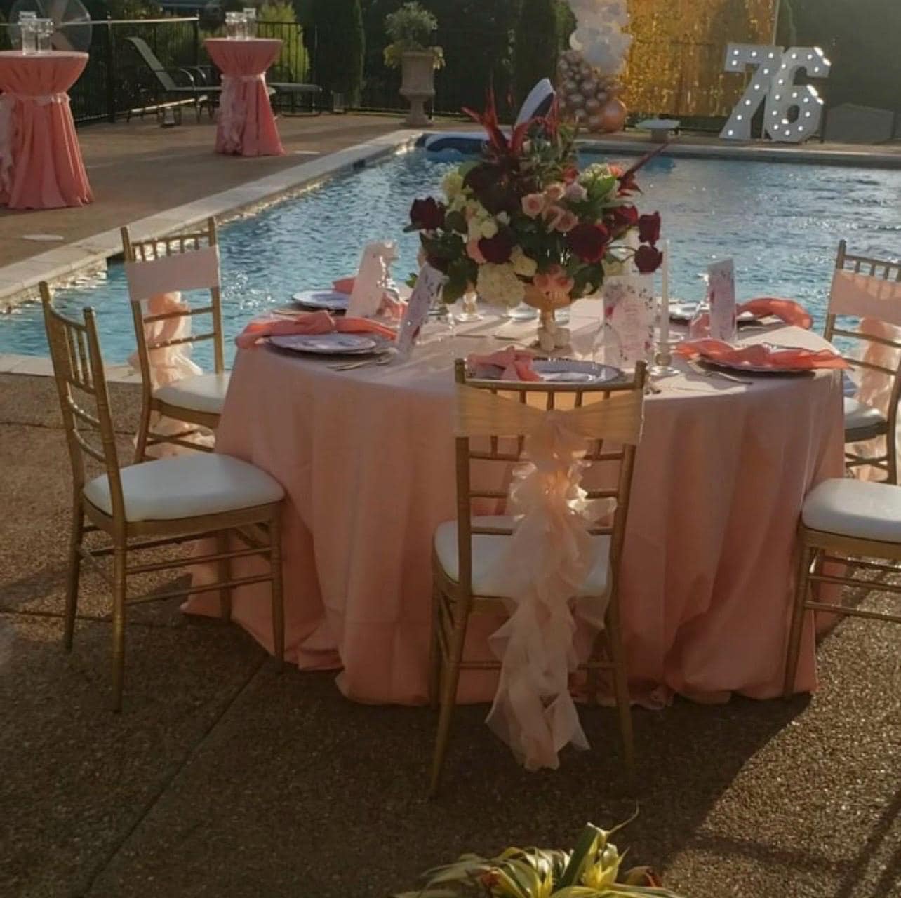 Organza Ruffle Table Sash: Wedding Highboy Table Decorations - Etsy