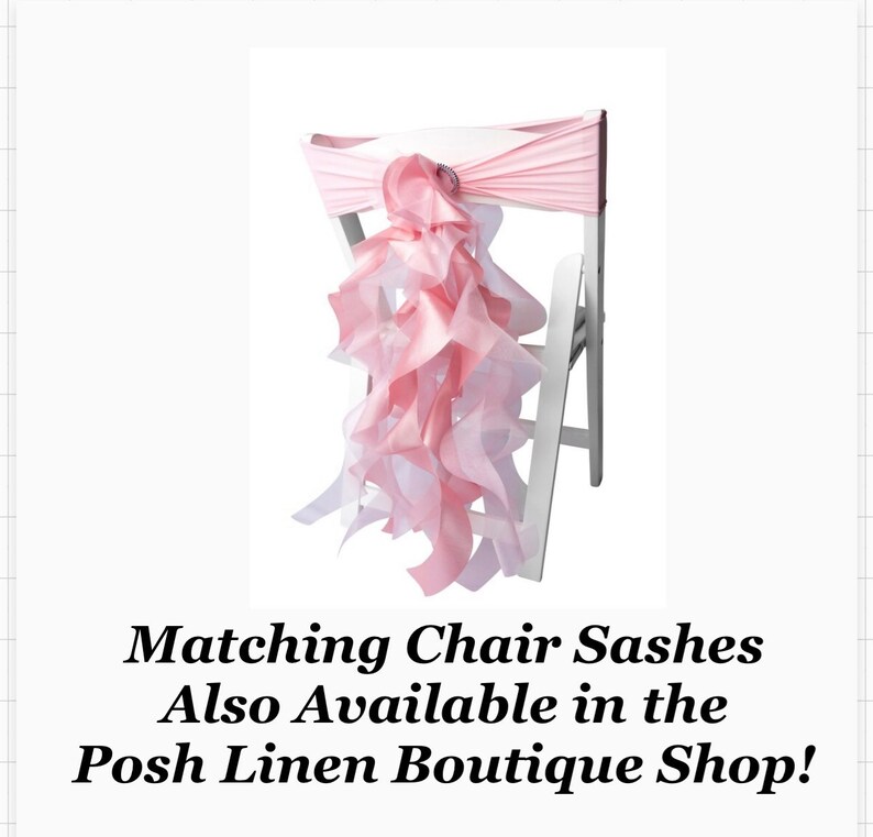 Wedding Highboy Table Sash: Satin & Organza Ruffles, Light Pink Decor ...