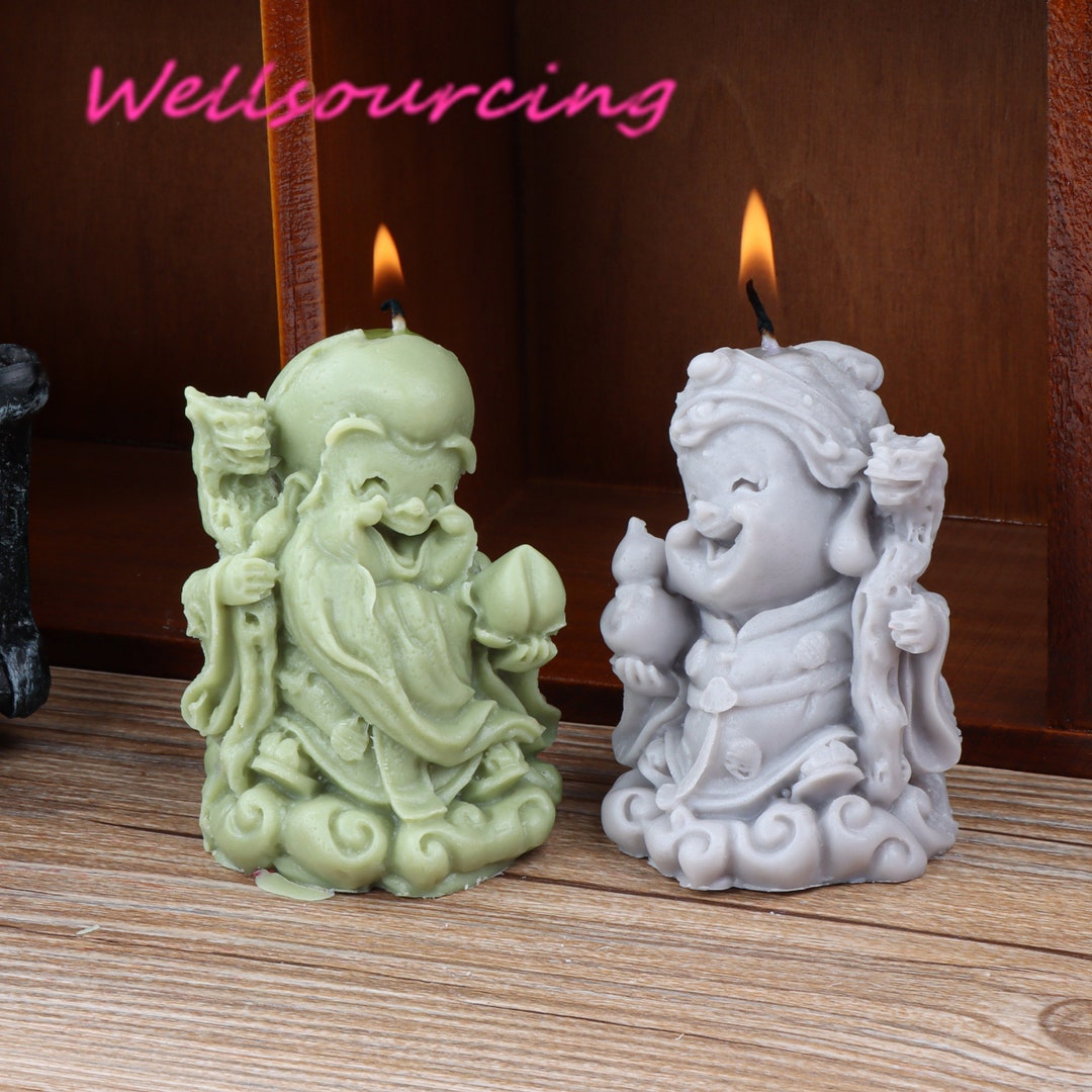 3D Chinese Traditional God Land Lord Silicone Candle Mold - Etsy