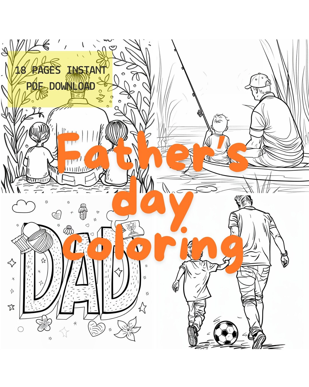Father's Day Coloring Pages, Dad Colouring Book,coloring Sheets ...