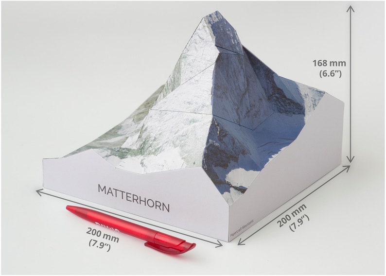 Large Matterhorn Papercraft Mountain (high Quality Print) - Etsy