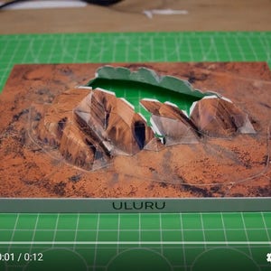 Australia's Uluru Papercraft Mountain (high Quality Print) - Etsy Australia