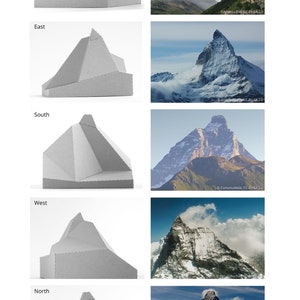 Matterhorn Colorful Papercraft Mountain (download) - Etsy