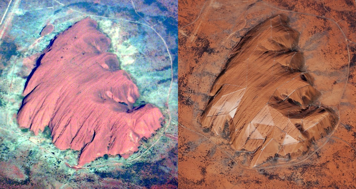 Australia's Uluru Papercraft Mountain high Quality Print - Etsy