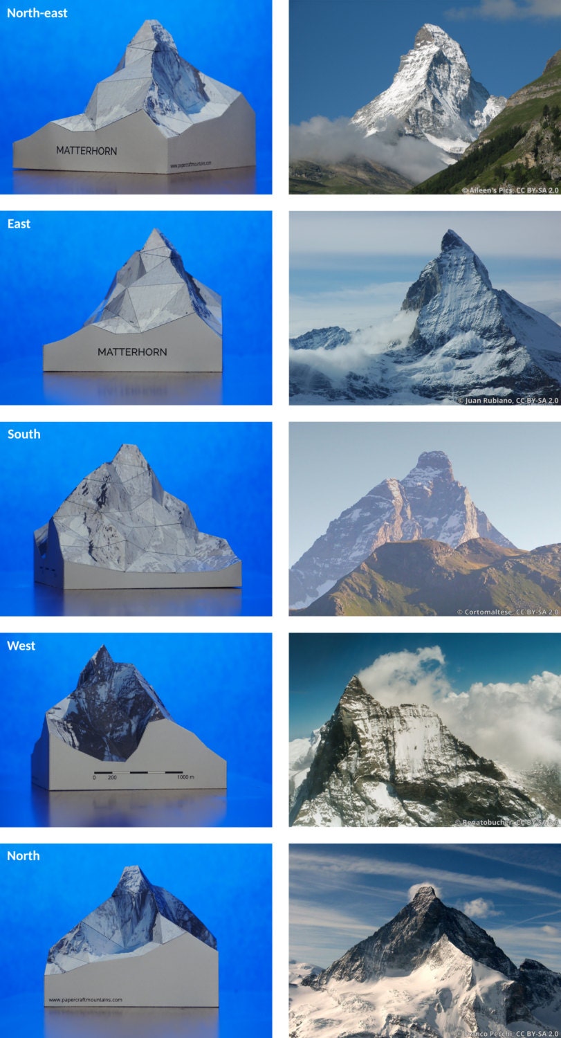 Matterhorn Papercraft Mountain - Etsy