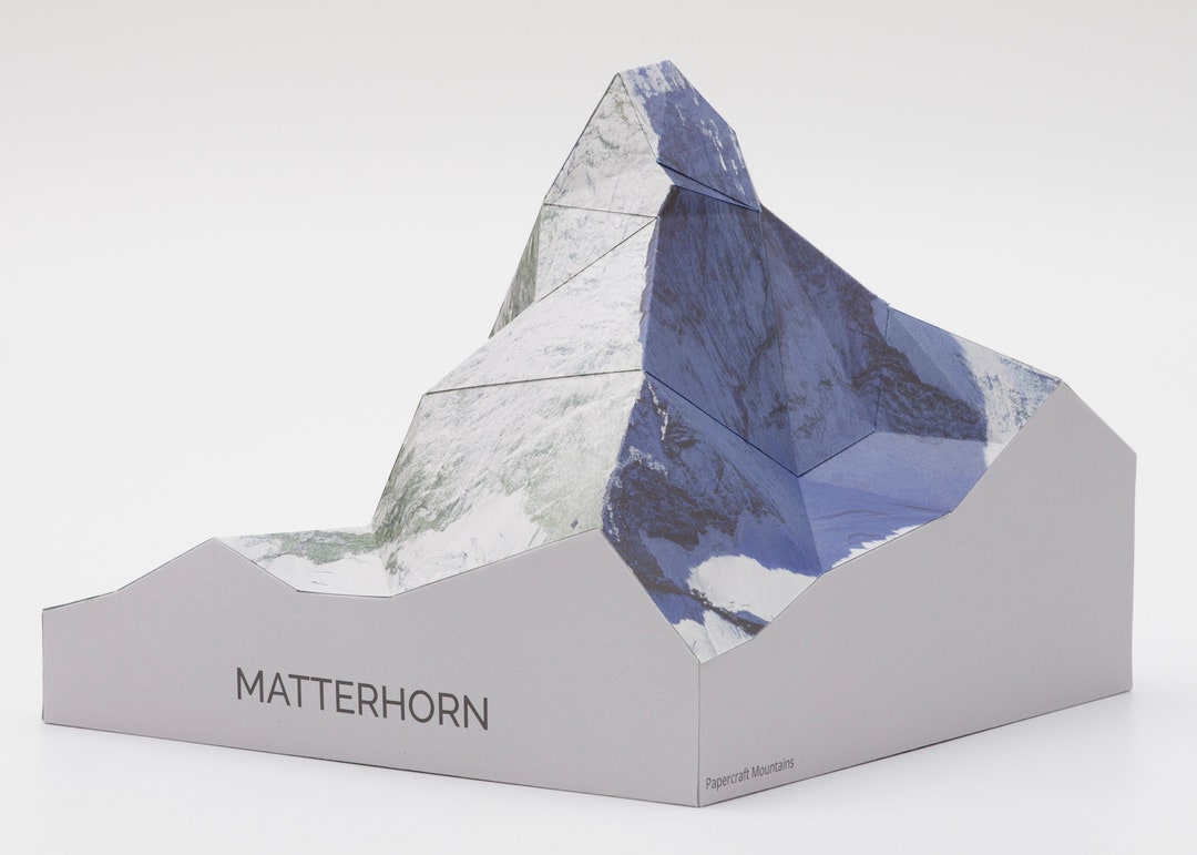 Large Matterhorn Papercraft Mountain (high Quality Print) - Etsy