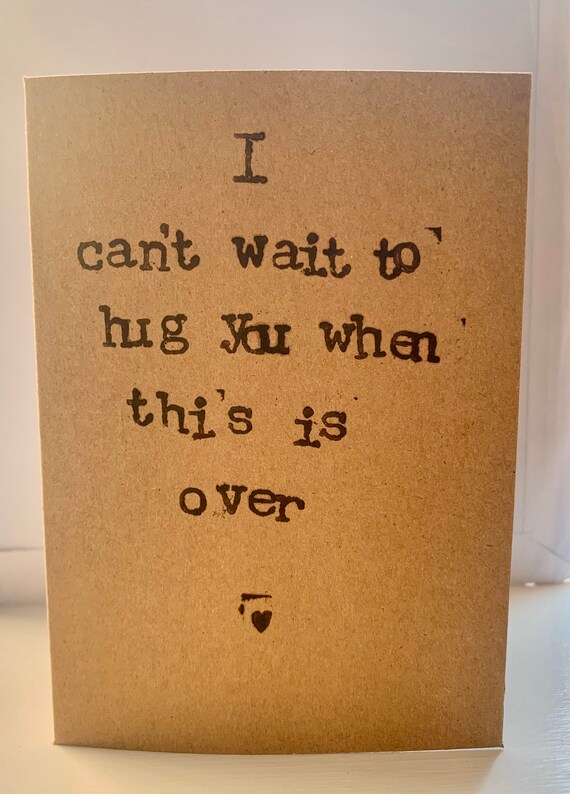 I Cant Wait To Hug You Handmade Greeting Card 50% of the | Etsy