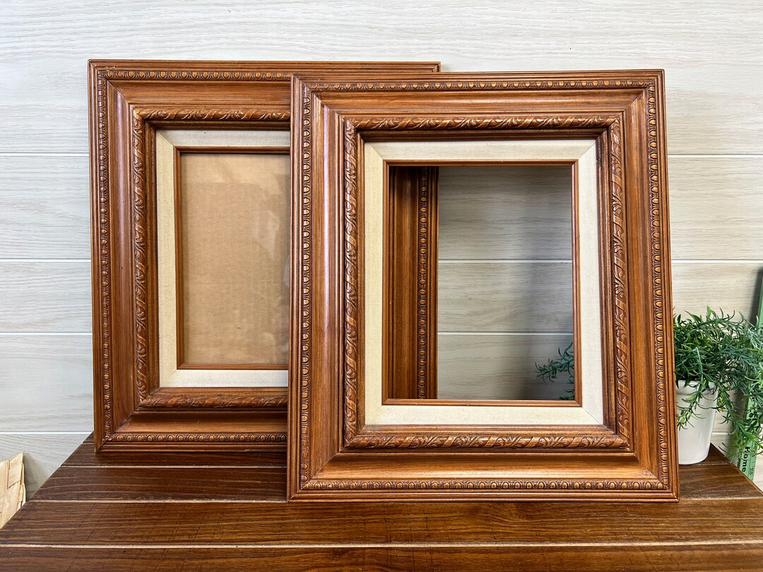 Vintage Empty MCM Wooden Picture Frame / Wall Hanging Statement ...