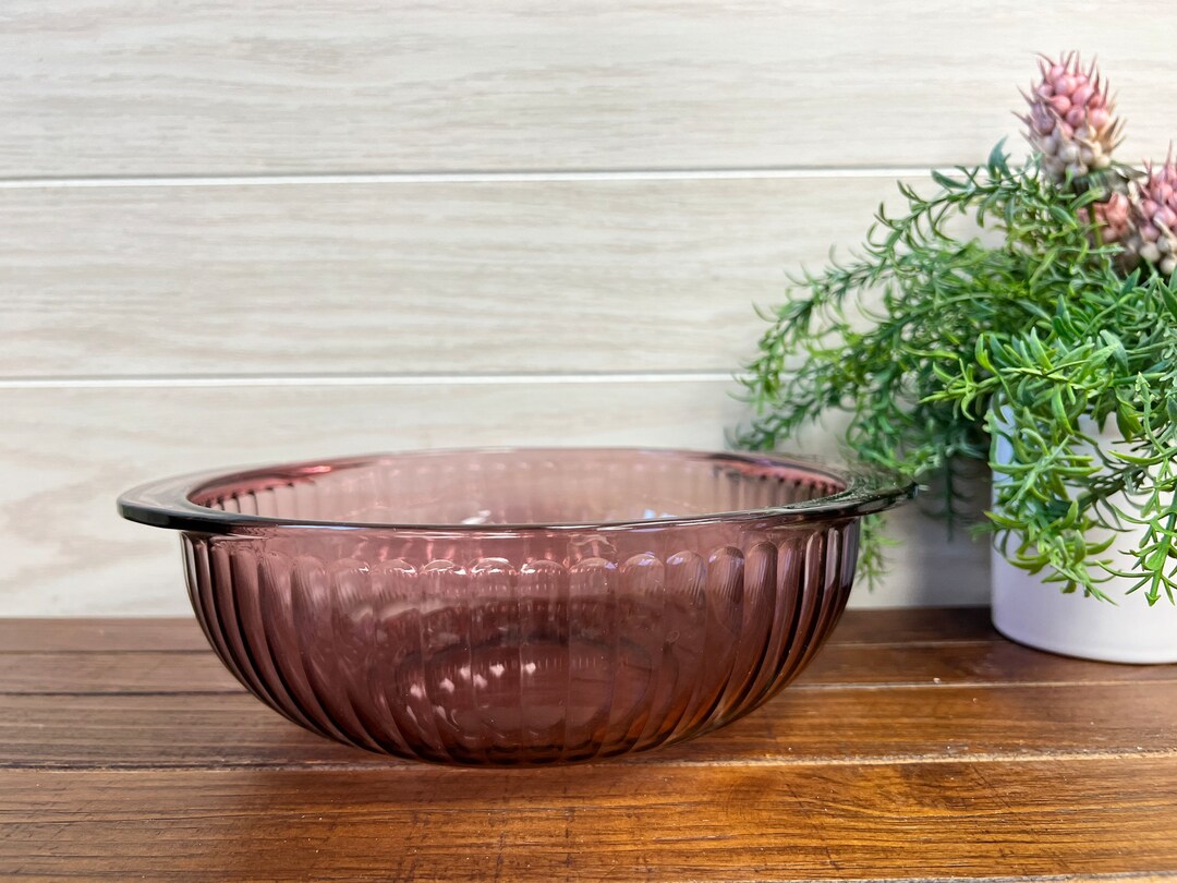 Cranberry Pyrex 024-S 2 Quart Bowl / Round Casserole Dish - Etsy