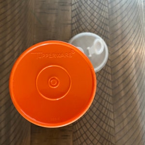 Vintage Tupperware Orange Slim Container With Pour Lid Seal - Etsy
