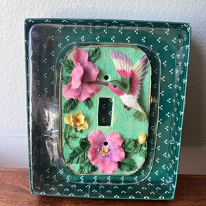 Hummingbird 90’s Resin 3D Floral Light Switch Plate / Face Plate - Etsy