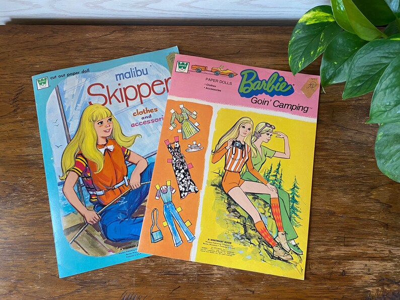 Vintage Barbie and Skipper Paper Dolls - Etsy