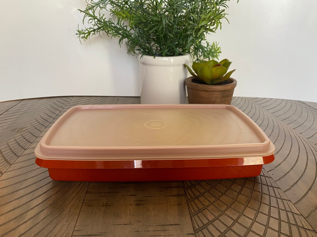 Vintage Paprika Tupperware Container - Etsy