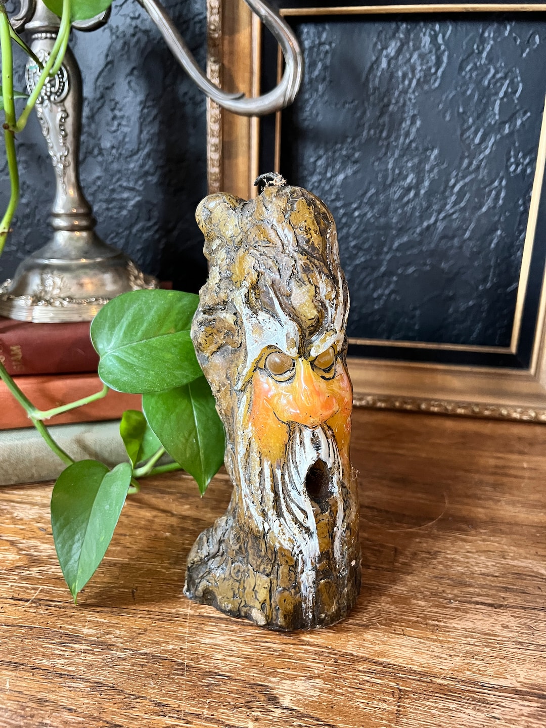 Vintage Tree Spirit Wizard Old Man Candle Hobbit Cabin - Etsy