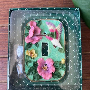 Hummingbird 90’s Resin 3D Floral Light Switch Plate / Face Plate - Etsy