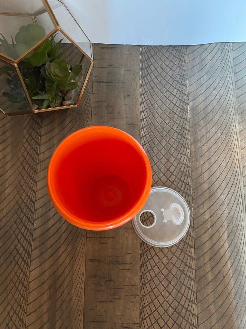 Vintage Tupperware Orange Slim Container With Pour Lid Seal - Etsy