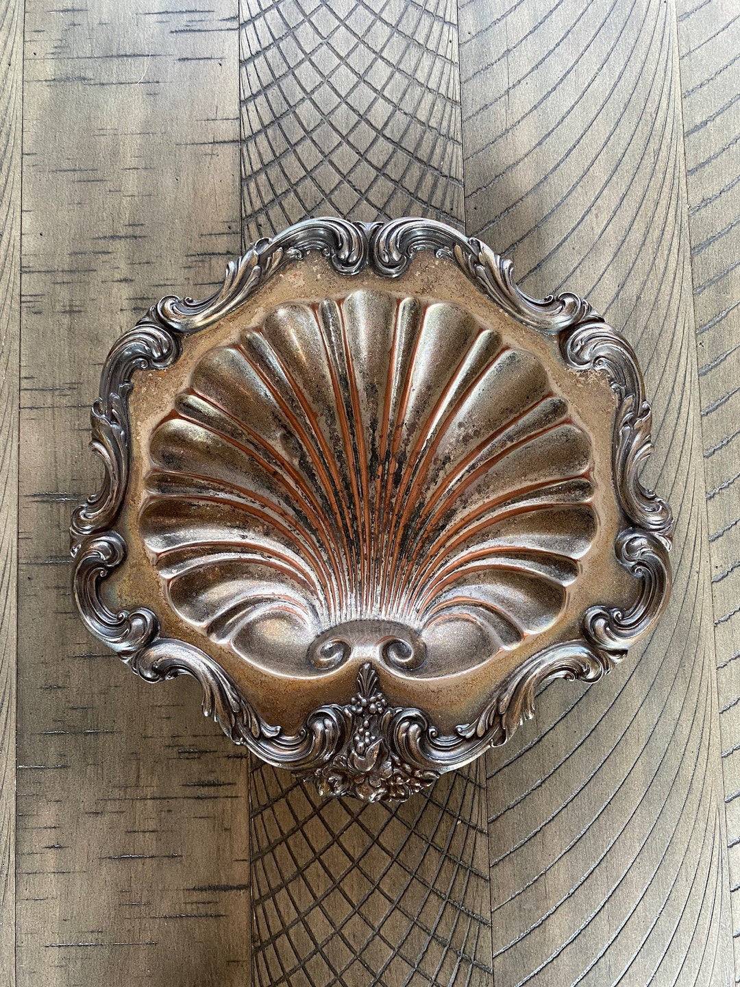 Vintage Large Decorative EPC Silverplate Shell Dish - Etsy