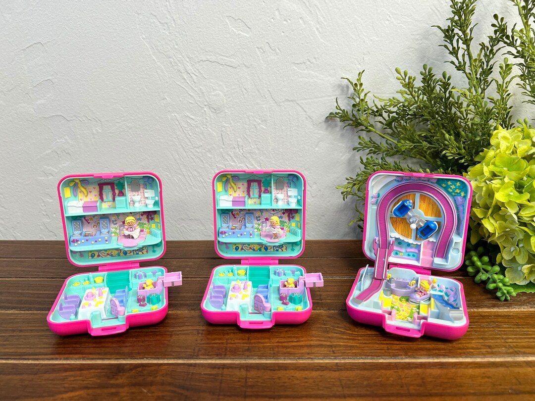 1989 Vintage Polly Pocket Polly World Fun Fair or Party Time Surprise ...