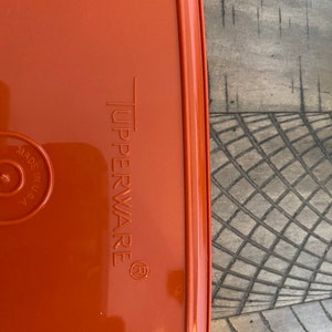 Vintage Paprika Tupperware Container - Etsy