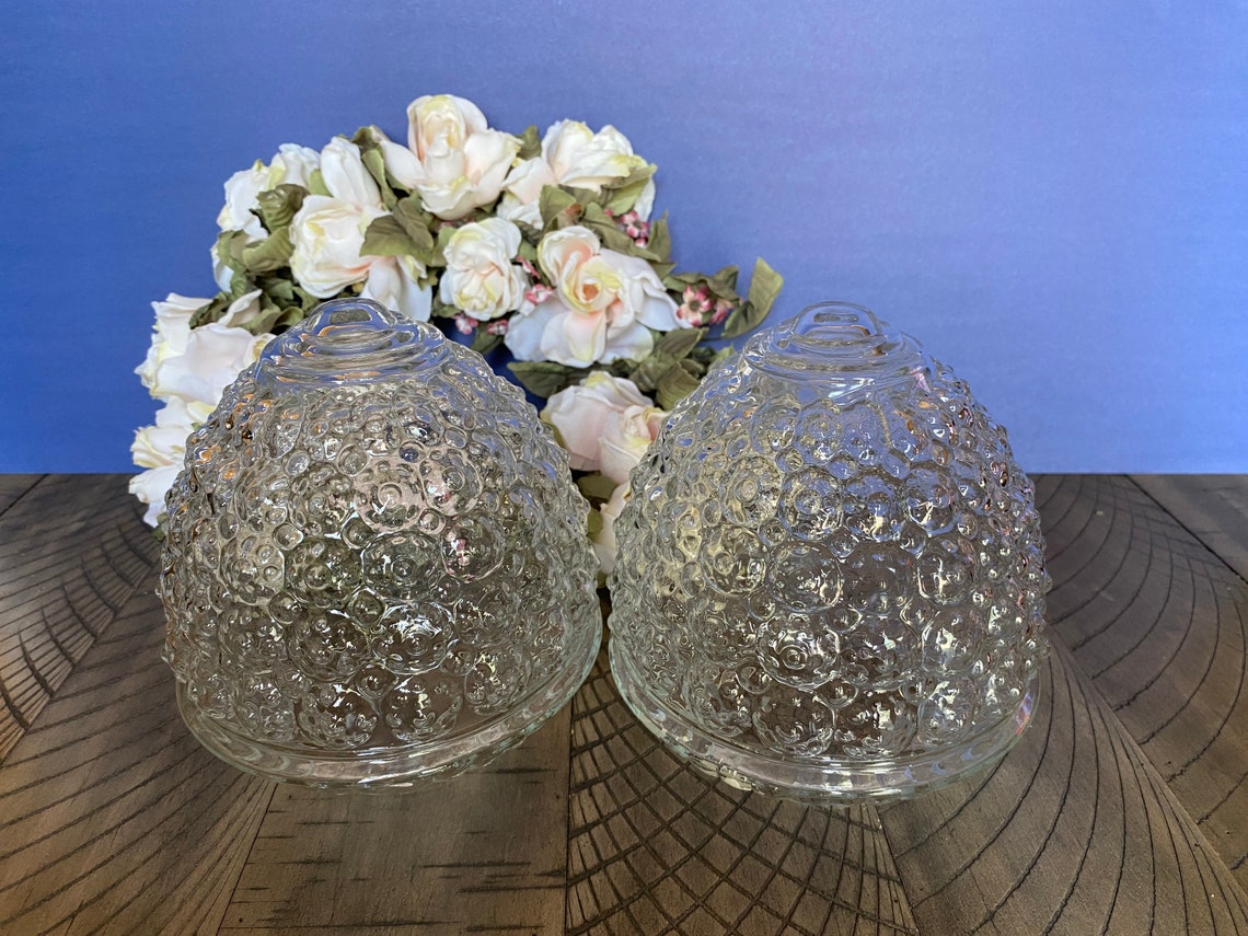 Vintage Pressed Glass Acorn Shaped Light Shade - Etsy