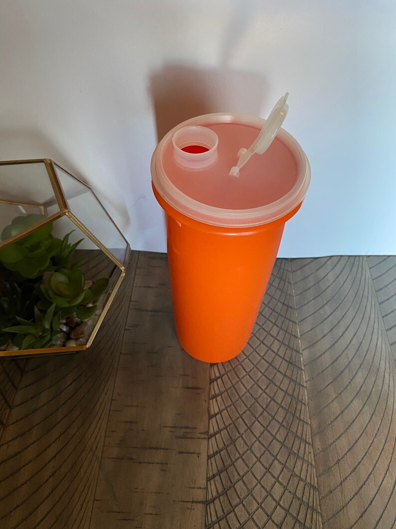 Vintage Tupperware Orange Slim Container With Pour Lid Seal - Etsy