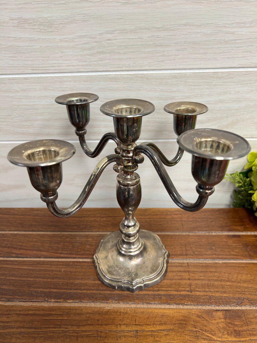 Elegant Godinger Silver 5-arm Candelabra Dinner Centerpiece Silver ...