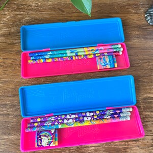 1990s Lisa Frank Dolphin or Celestial Pencil Case With Matching Pencils ...