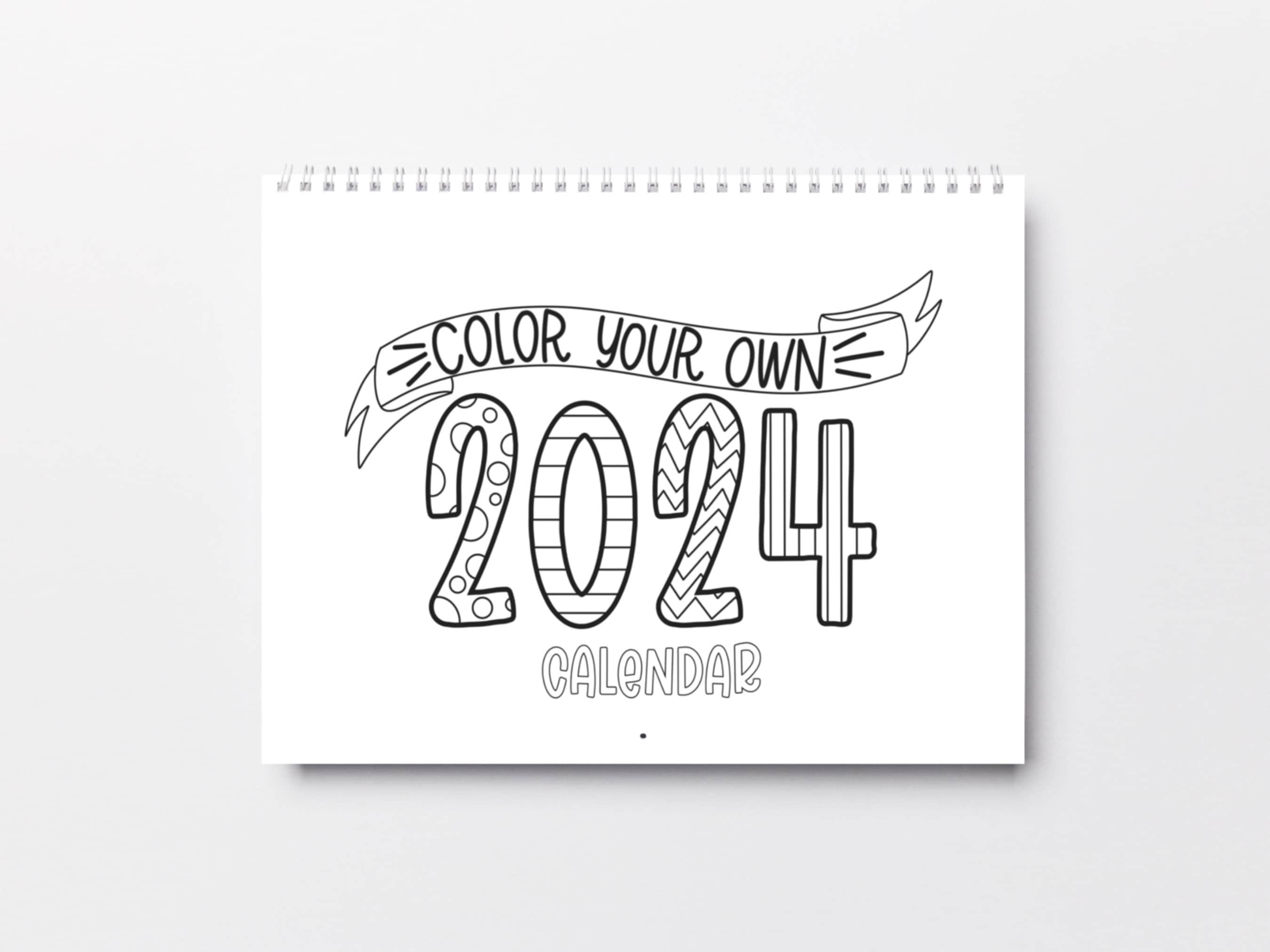 Color Your Own Calendar 2024 | Coloring Pages | Gratitude | Memories - Etsy