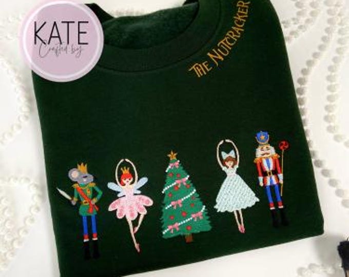 NUTCRACKER Embroidered Sweatshirt | Christmas Nutcracker Adult Unisex Crewneck Sweater - Etsy