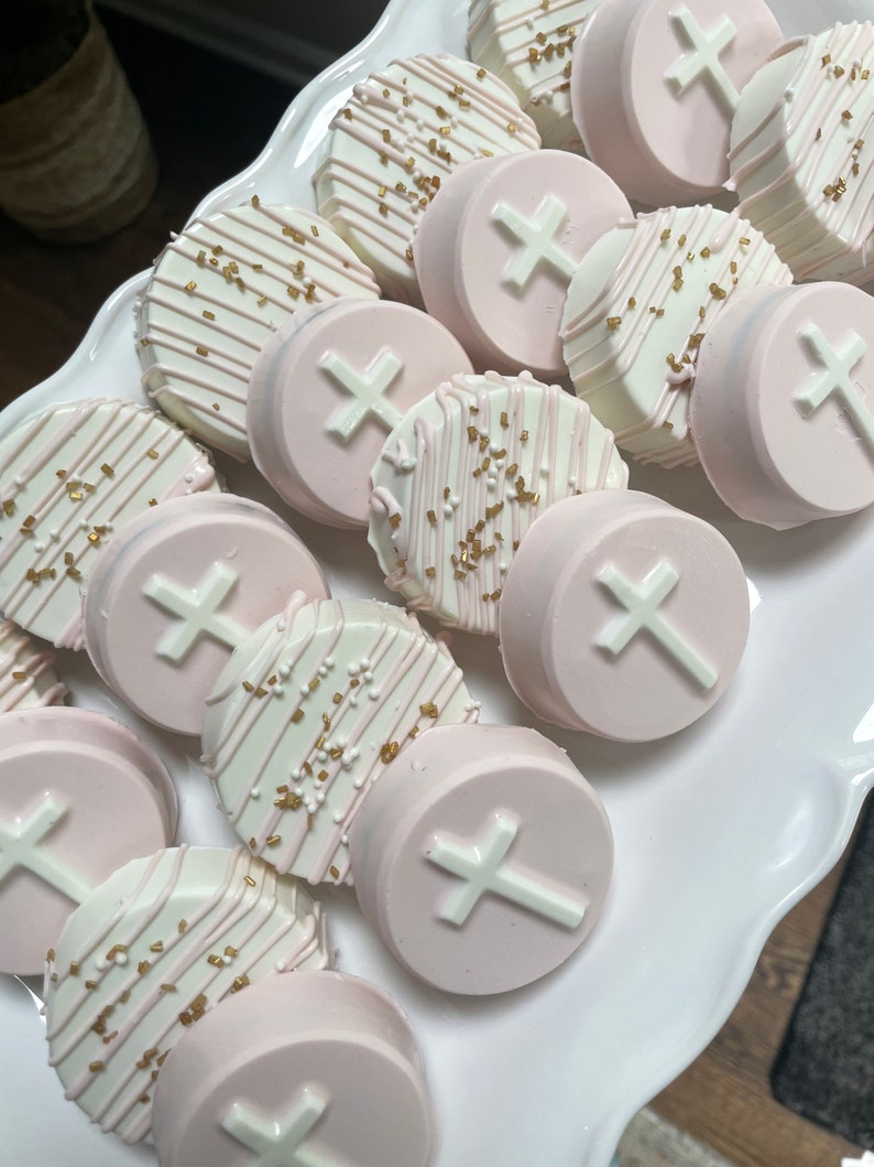 2 Dozen Baptism Communion Cross Chocolate Covered Oreos - Etsy