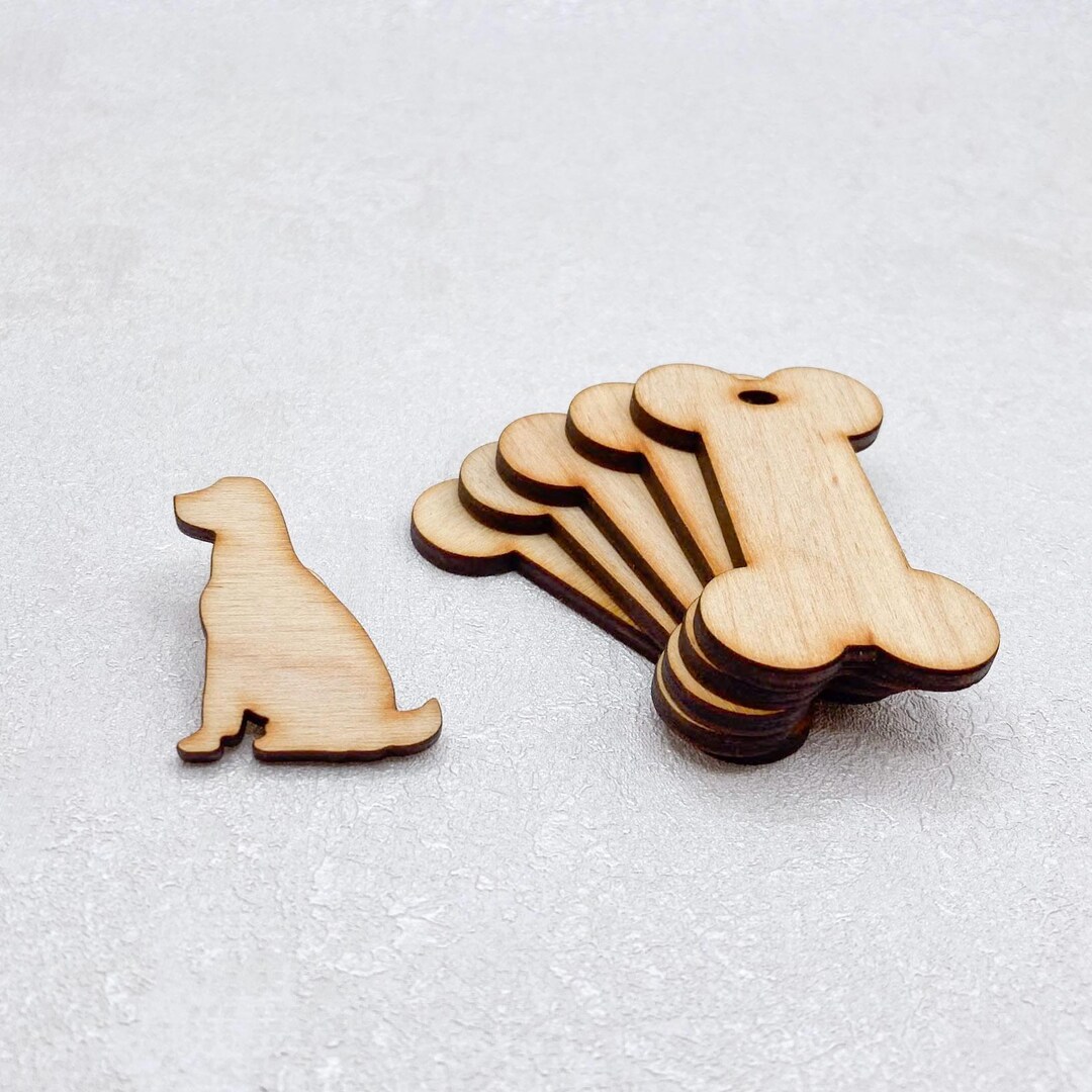 Dog Needle Minder & Bone Floss Bobbin Set: Laser-cut Wood 558 / 559 - Etsy
