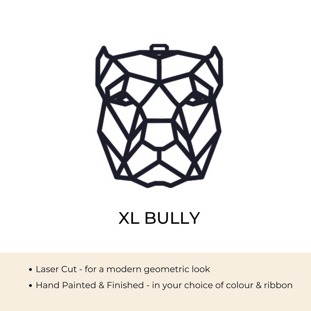 American XL Bully Ornament Wood Wooden Dog Christmas Xmas Tree Pet ...
