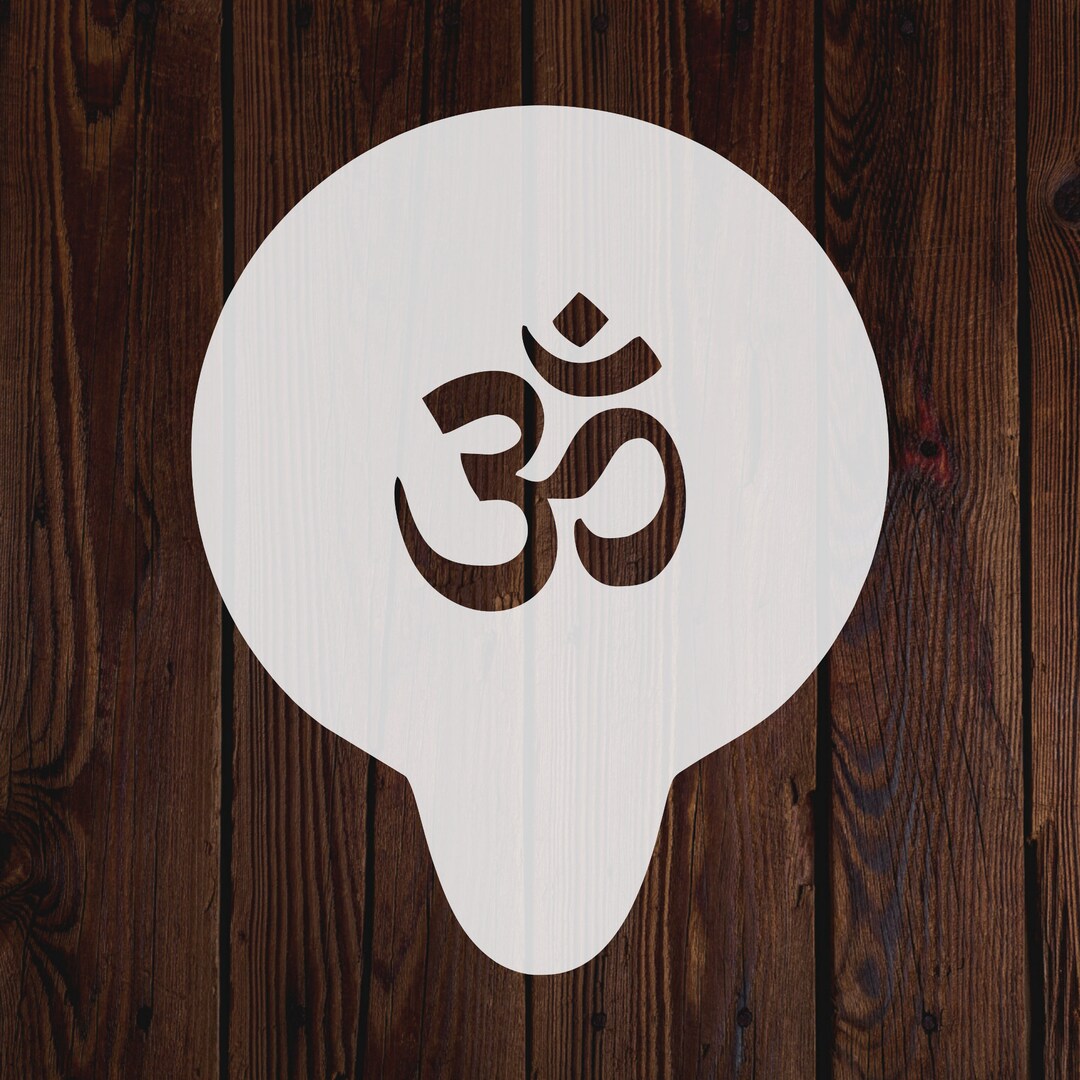 Ohm Symbol Stencil: Yoga Meditation Art Studio Wall, Mylar Paint Craft ...