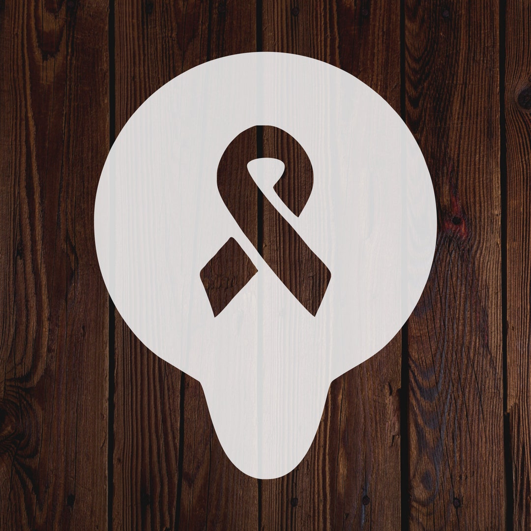 Awareness Ribbon Craft Stencil for Breast Cancer Decoration Flexible ...