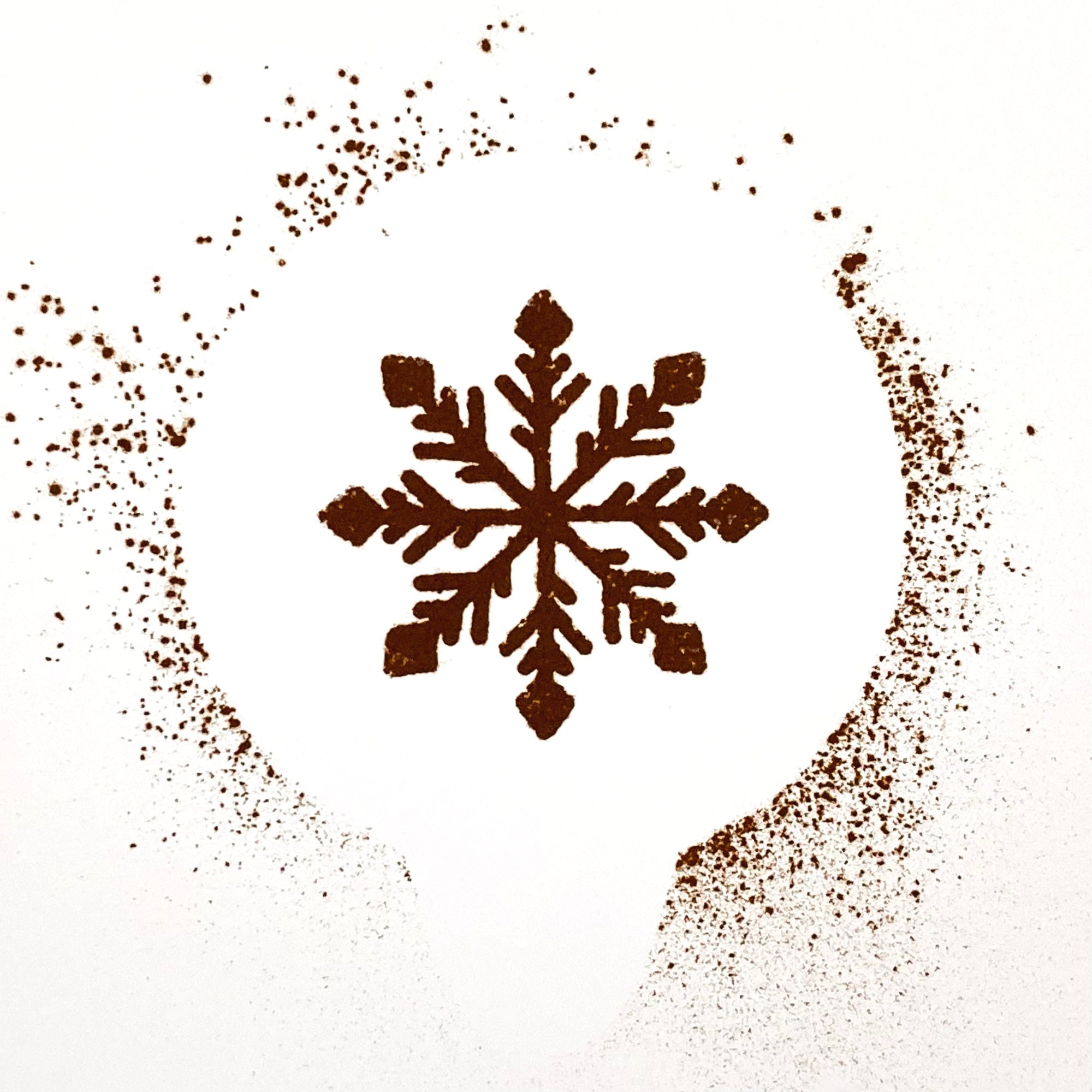 Snowflake Coffee Stencil: Winter Latte Barista Art, Acrylic Cappuccino ...