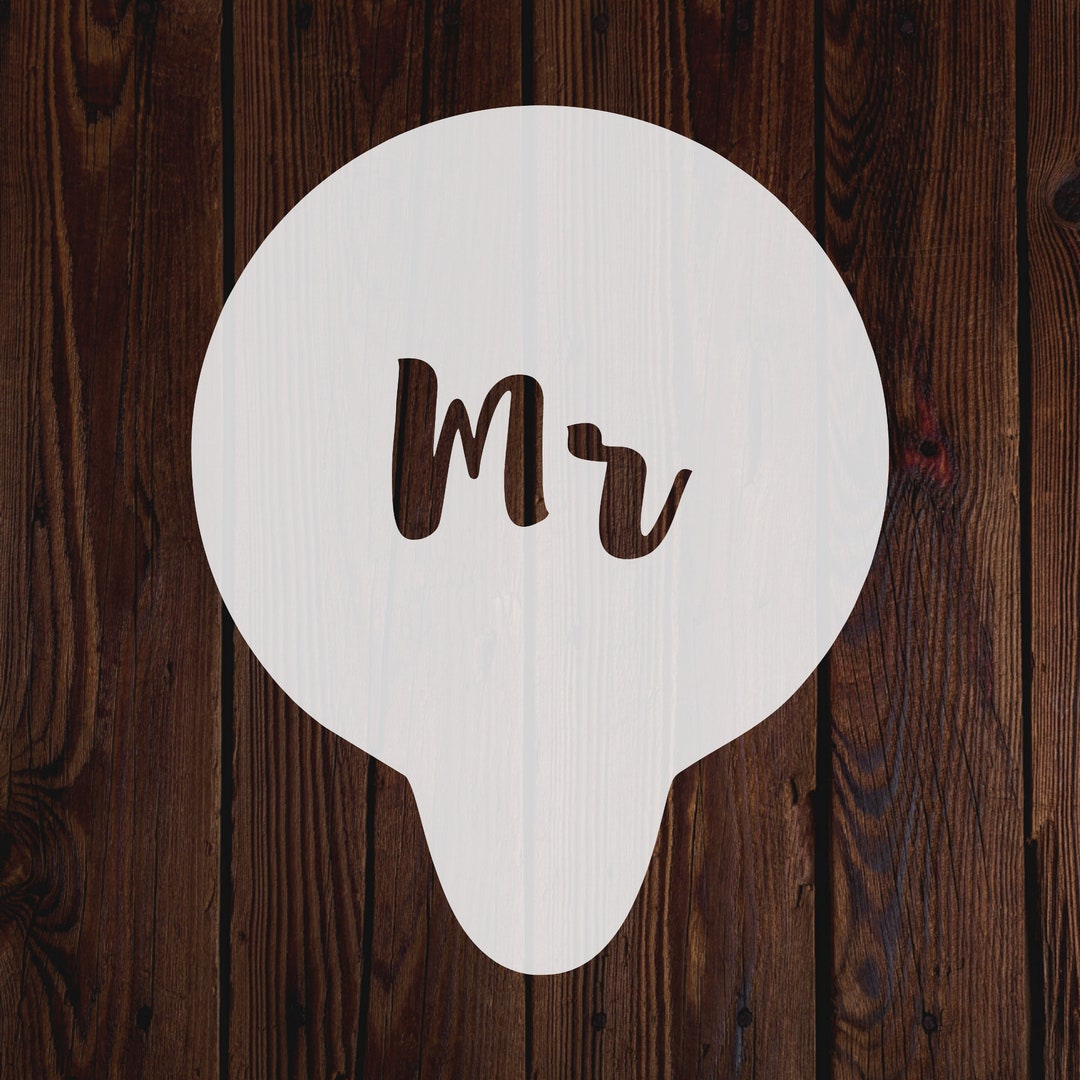 Mr Mrs Stencil: Wedding Anniversary Decor, Mylar Paint Craft Template ...