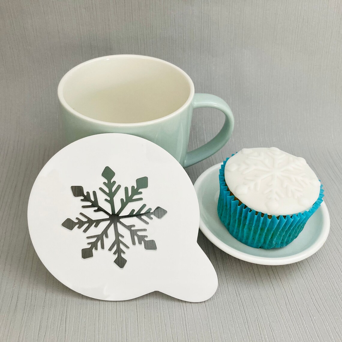 Snowflake Coffee Stencil: Winter Latte Barista Art, Acrylic Cappuccino ...