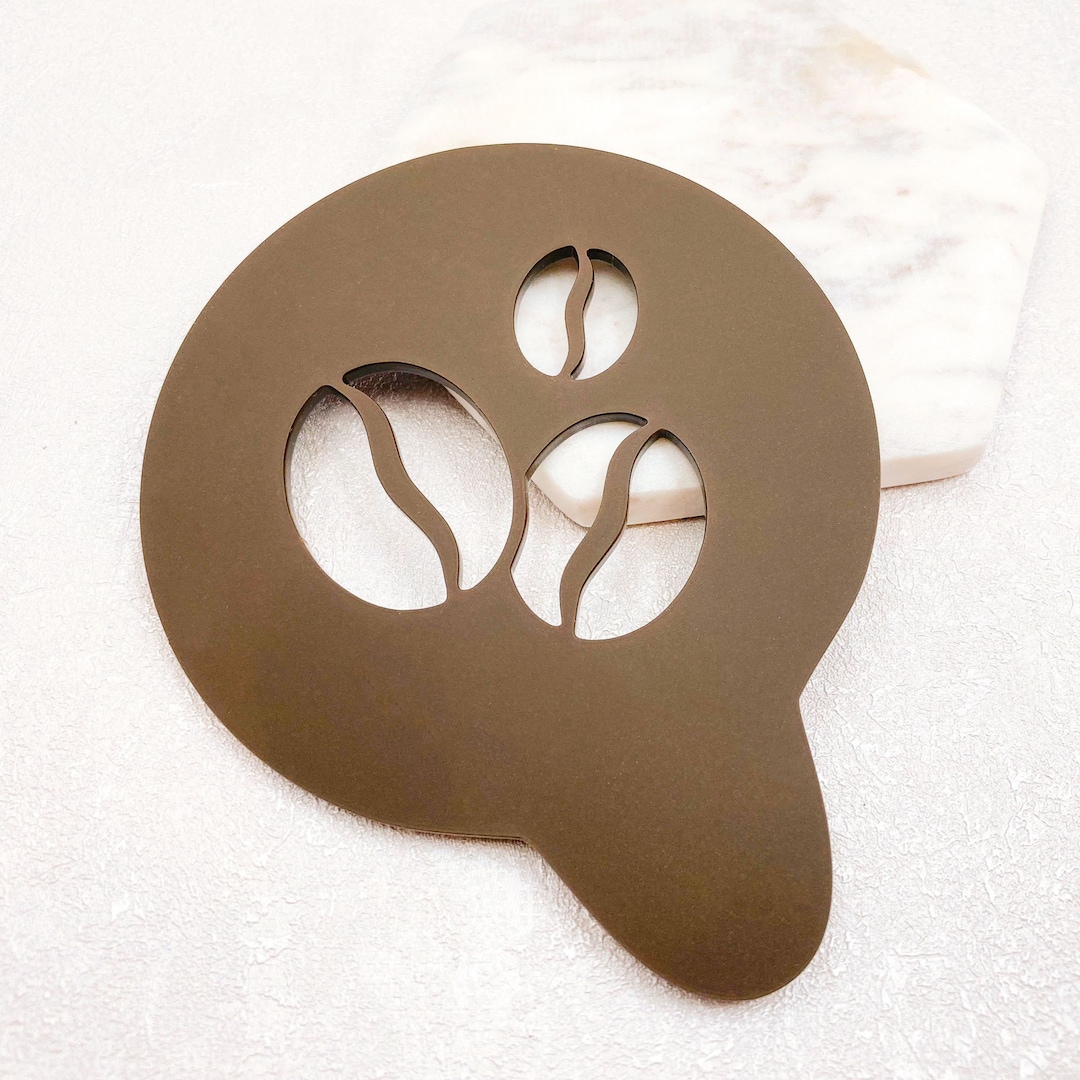 Coffee Beans Stencil for Latte Cafe Cappuccino Espresso Martini ...
