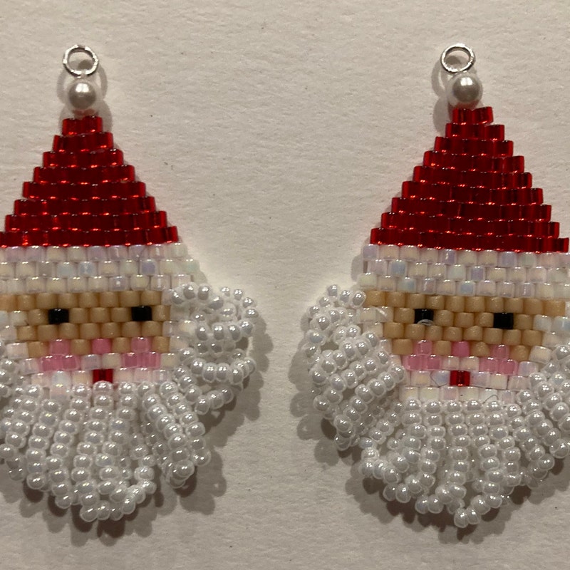 Santa Earring Pattern - Etsy