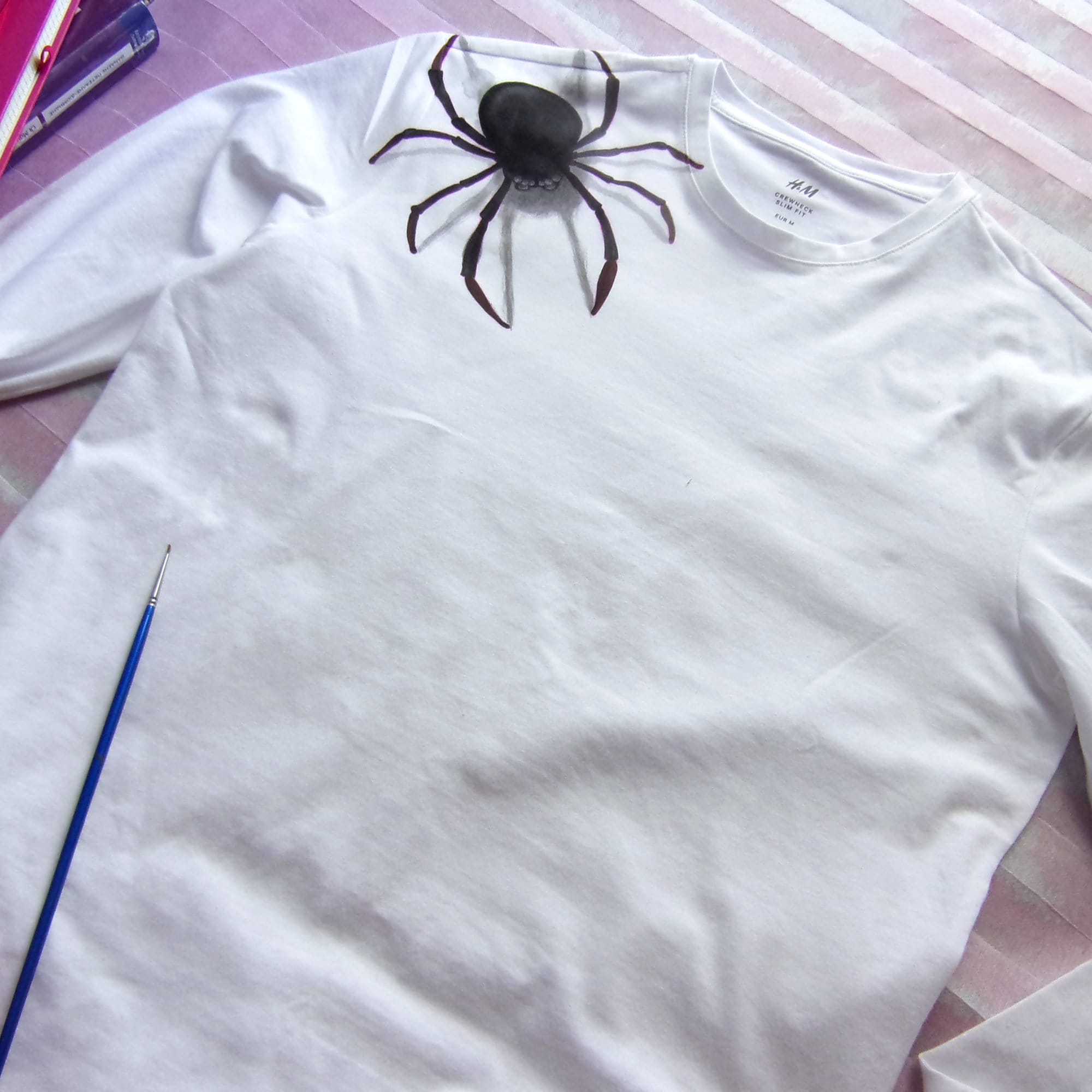 Creepy Spider Shirt, Custom Tshirt for Halloween, Realistic Arthropod ...