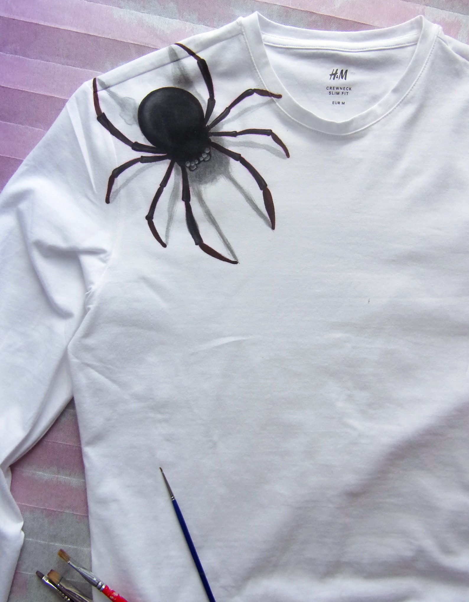 Creepy Spider Shirt, Custom Tshirt for Halloween, Realistic Arthropod ...