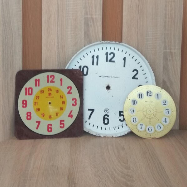 Wall Clock Dials, Set of 3 Dials - Etsy