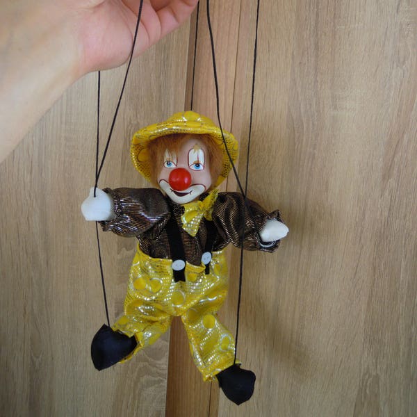 Black Clown Puppet - Etsy