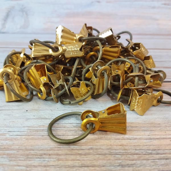 Brass Curtain Clips - Etsy UK