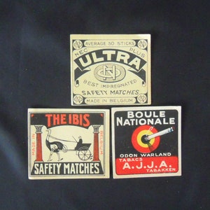 Matchbox Labels, Large Matchbox Labels, Set of 3 Pieces - Etsy