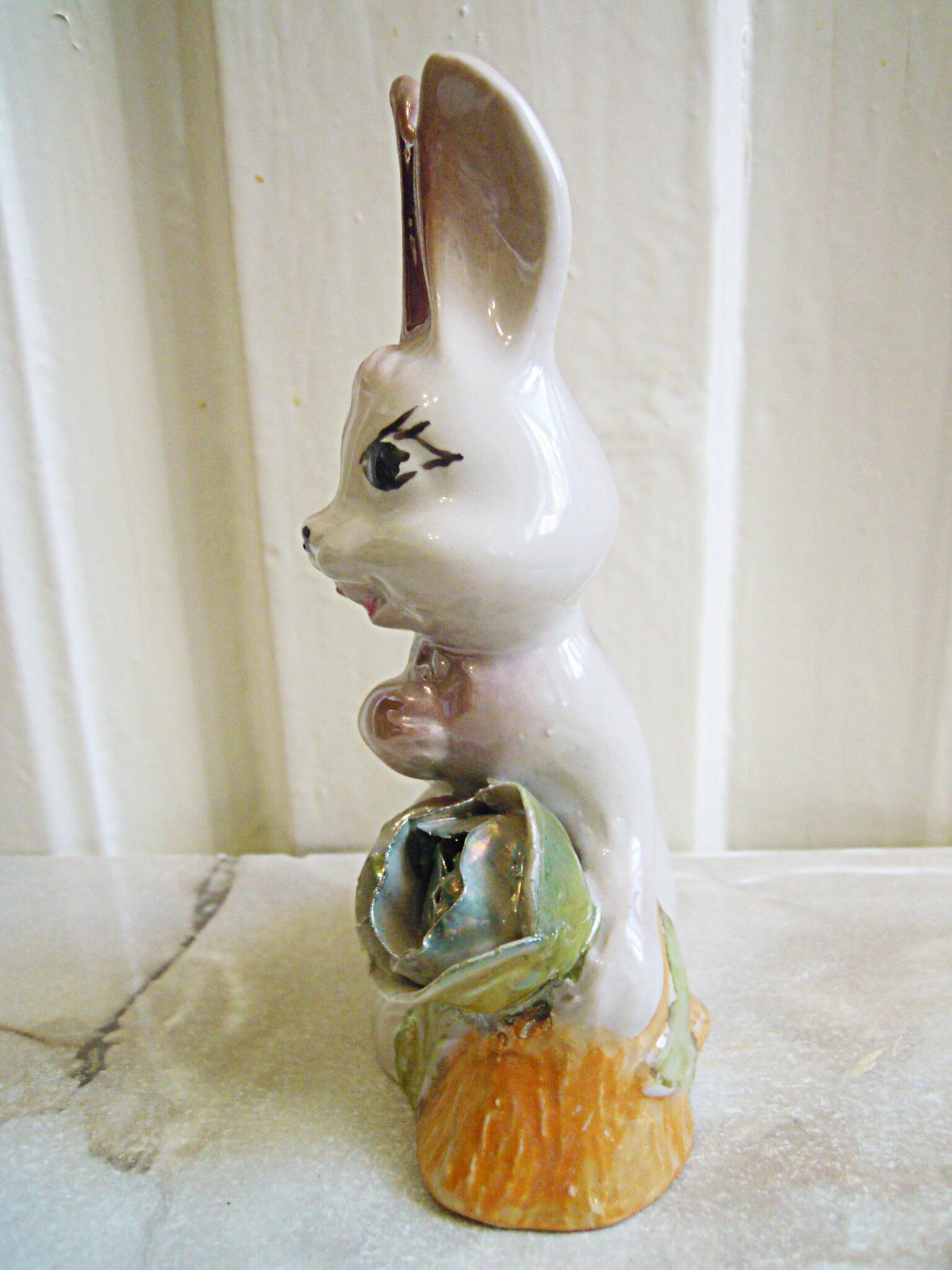 Ceramic Statuette Ceramic Figurine Rabbit With Cabbage - Etsy