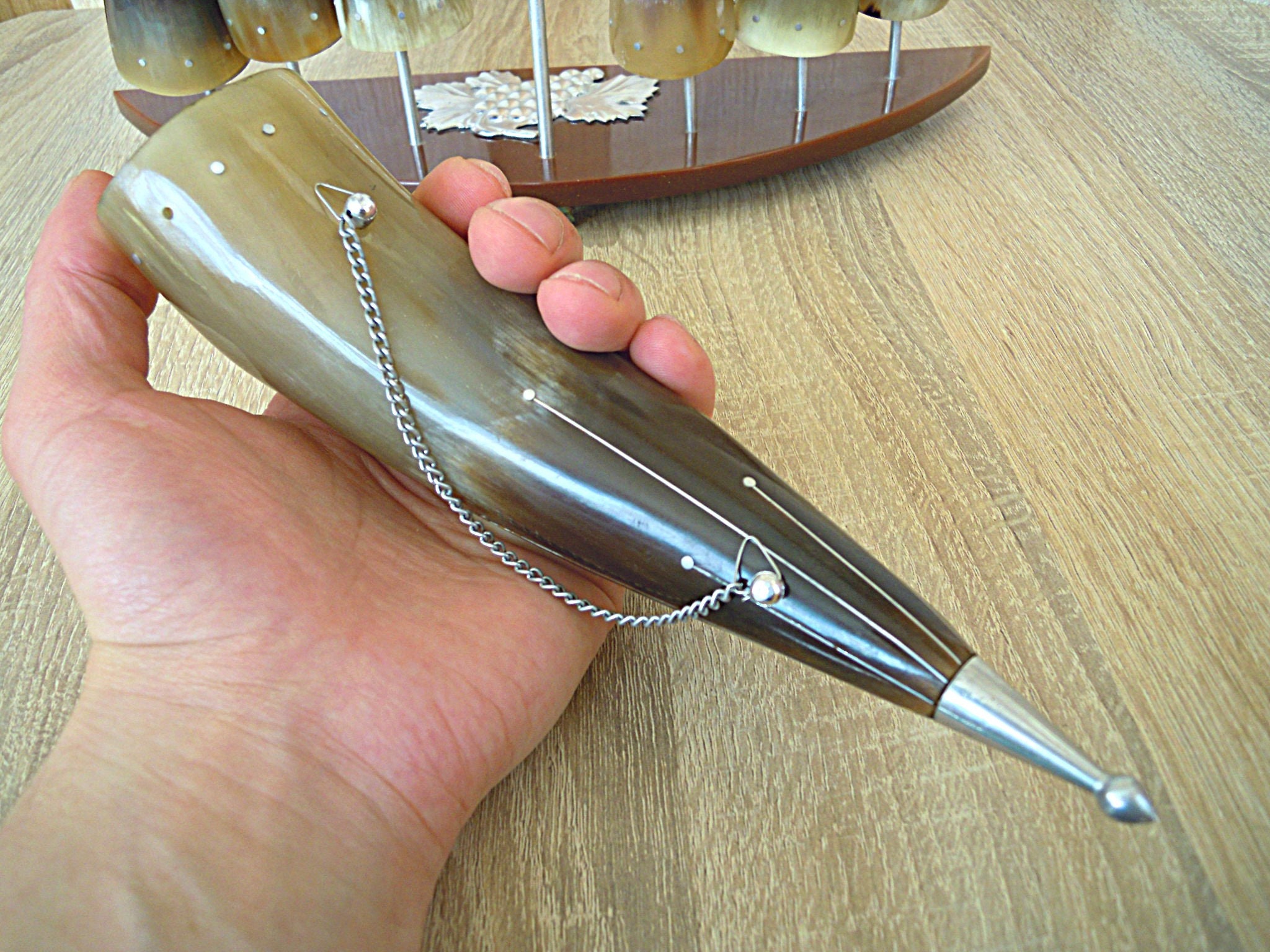 Horn cup Set horn cups Drinking horn Viking drinking horn | Etsy