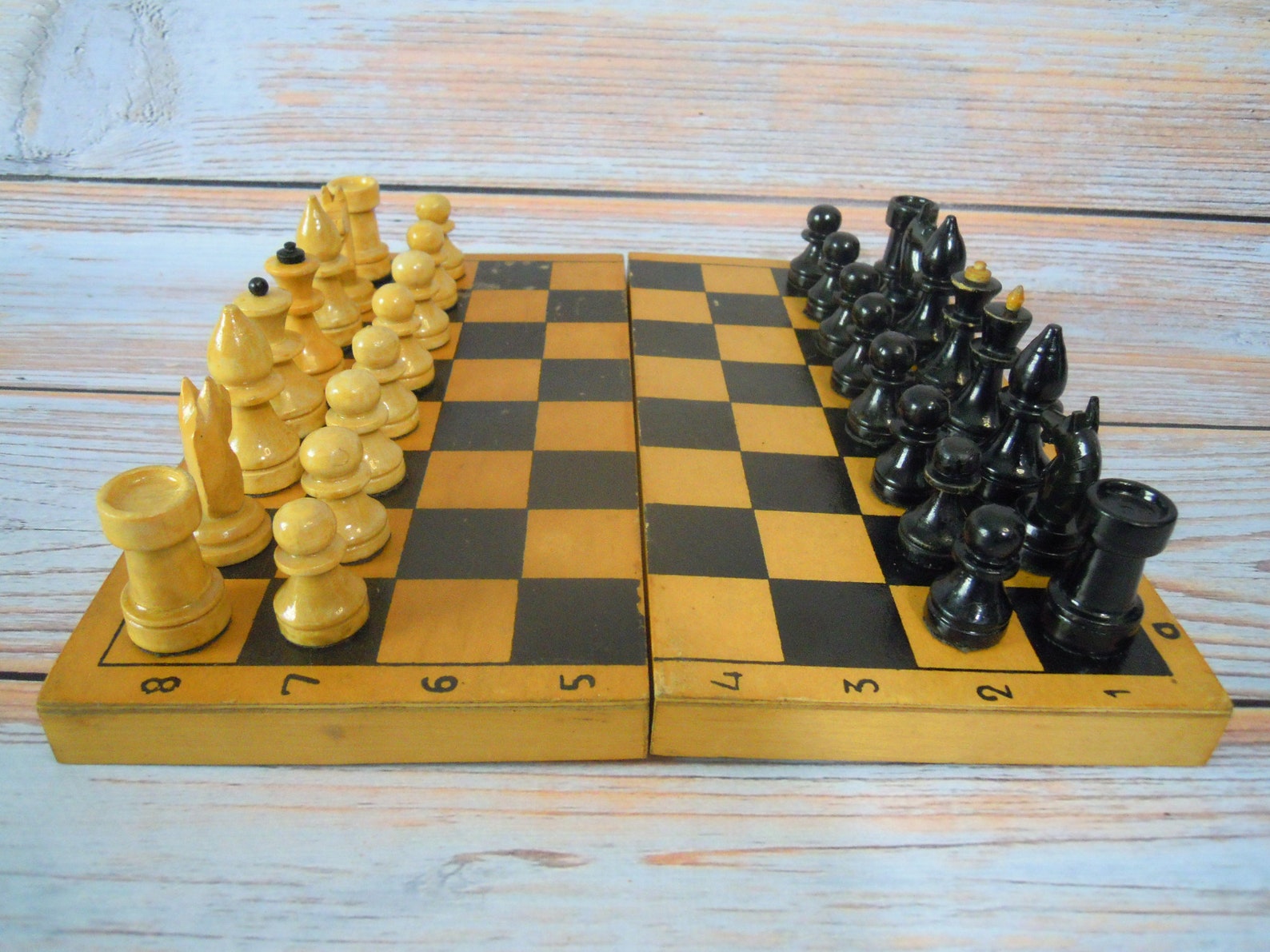 Wooden Chess Set Chess Set Ussr Chess Set Soviet Chess | Etsy